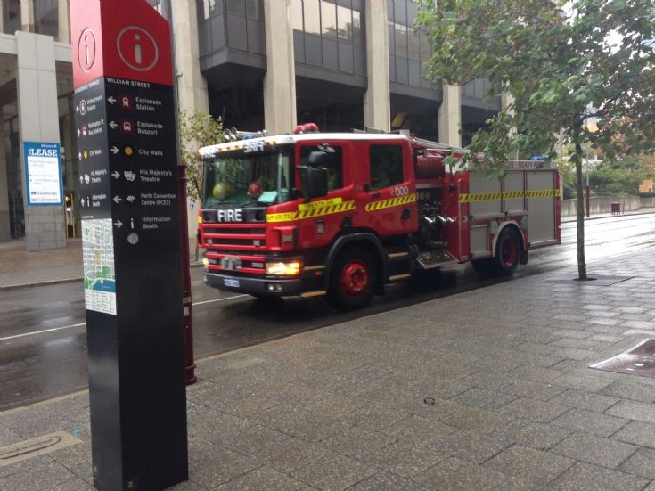 Fire Truck in Perth, Western Australia CBD