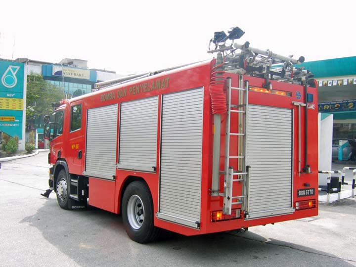 Fire Engines Photos - Malaysia Scania 3rd Gen FRT rear