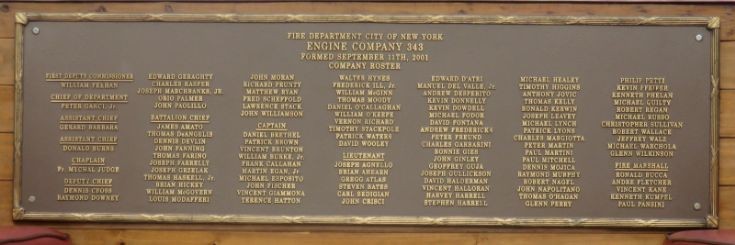 Fire Engines Photos - FDNY E 343 Chiefs lost on 9-11-2001