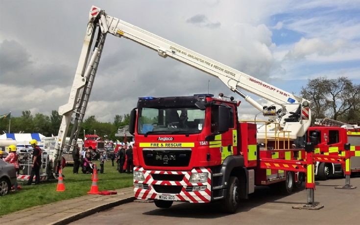 Fire Engines Photos - MAN Angloco ALP WX60ACO Durham Darlington Fire