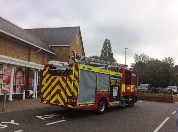 Fire Engines Photos - Shopping at Tesco Atego mark 3 London