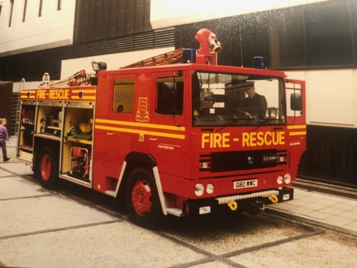 Fire Engines Photos - G80WWC Dennis RS WrL Essex