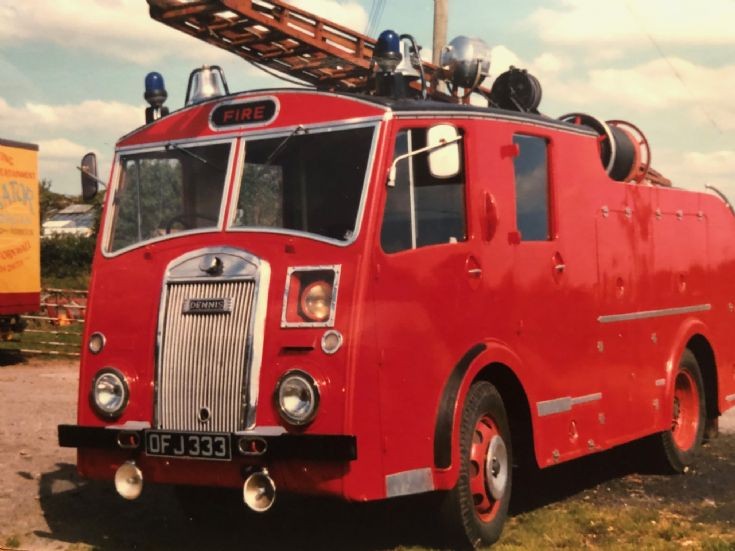 Fire Engines Photos - OFJ333 Dennis F8 Cornwall