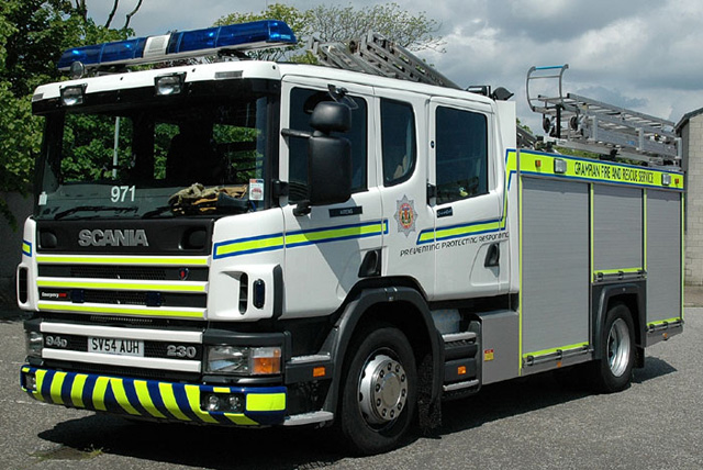 Fire Engines Photos - Altens Grampian Scotland Scania