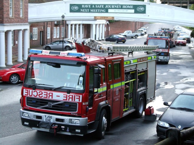 Fire Engines Photos - Fire at York racecourse.