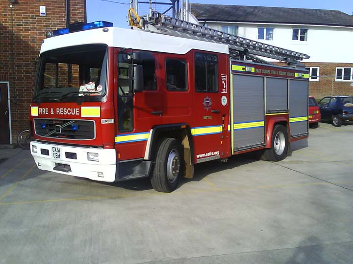Fire Engines Photos - East sussex Battle Fire station Volvo Rescue Pump