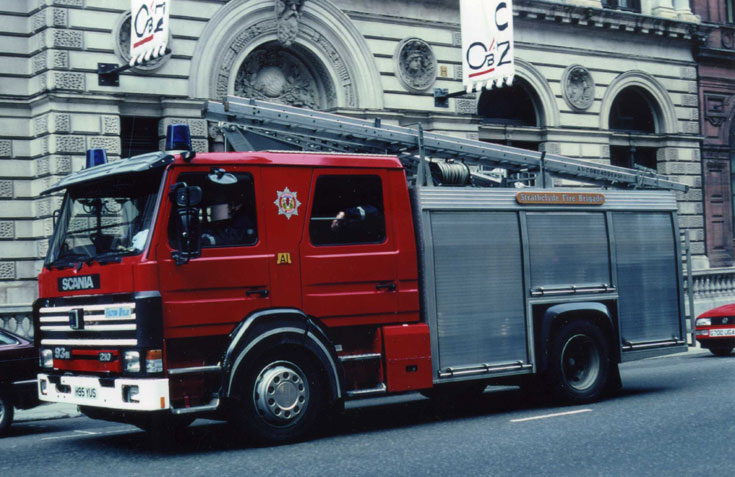 Fire Engines Photos - Strathclyde Fire Brigade Glasgow Scania