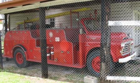 Fire Engines Photos - Old Dodge open cab fire truck