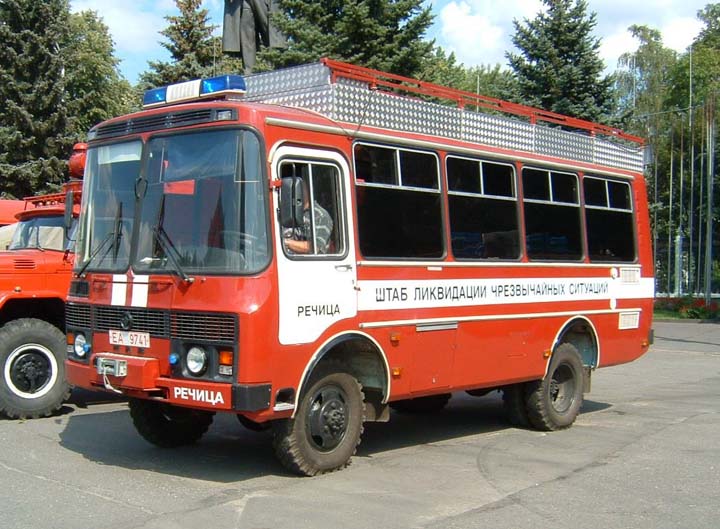 Fire Engines Photos - Engine at Firemans day Gomel Belarus