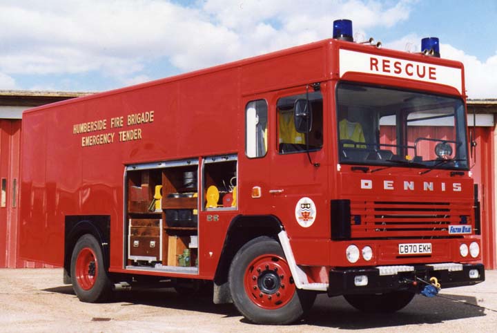 Fire Engines Photos - Humberside Fire Brigade Emergency Tender