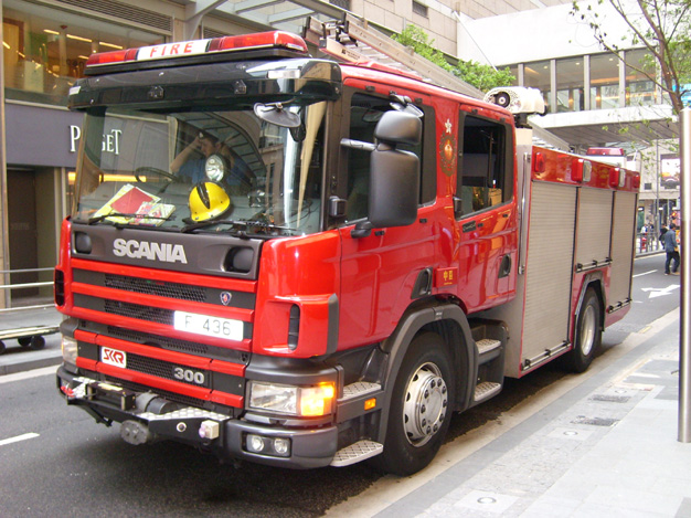 Fire Engines Photos - Hong Kong Scania Major Pump Central Station