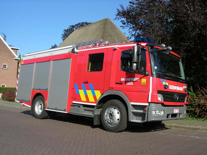 Fire Engines Photos - Brandweer Zele Belgium Mercedes Atego