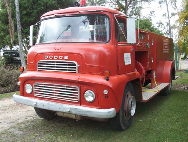 Fire Engines Photos - EX BP Refinery Dodge Fire engine Caboolture