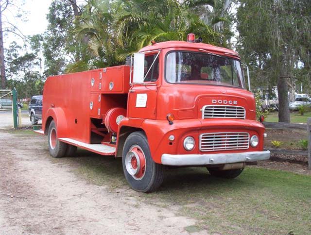 Fire Engines Photos - EX BP Refinery Dodge Fire engine Caboolture