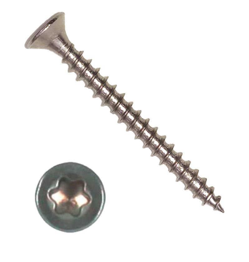 A2 Stainless Steel Wood Screws TX Recess Flat Countersunk