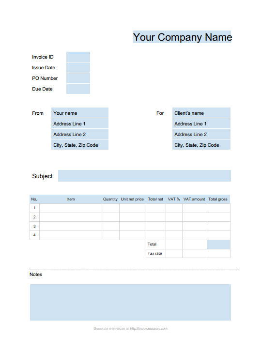 Online Invoices Invoicing Software Invoice Generating Online 