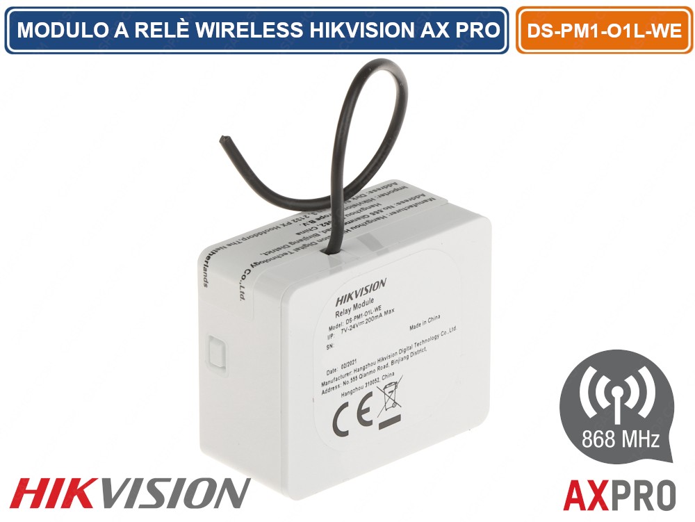 Gasiashop - DS-PM1-O1L-WE - HIKVISION AX PRO MODULO RELE ALLARME ...