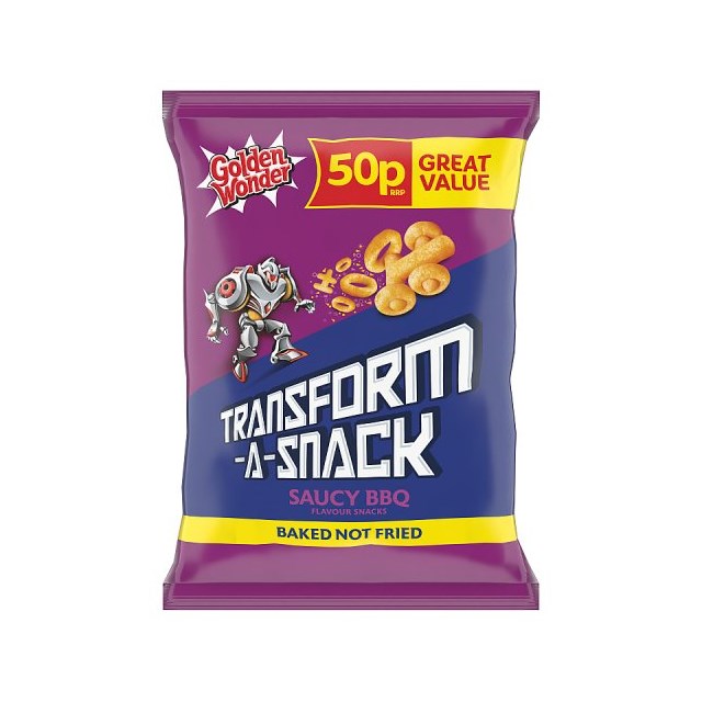 Golden Wonder Transform A Snack Saucy BBQ 27g 50p (30 Pack)