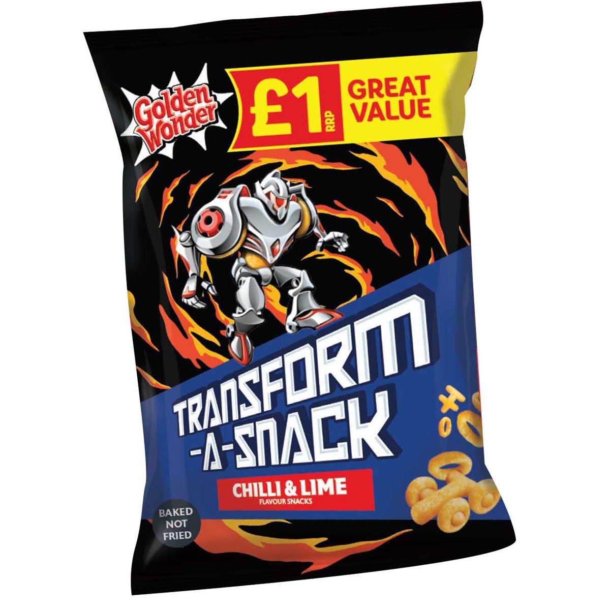 Golden Wonder Transform- A-Snack Chilli & Lime 56g £1 18 Pack
