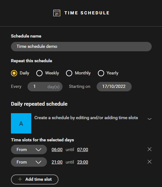 Creating A Daily Schedule Software Manual Niko Home Control II 