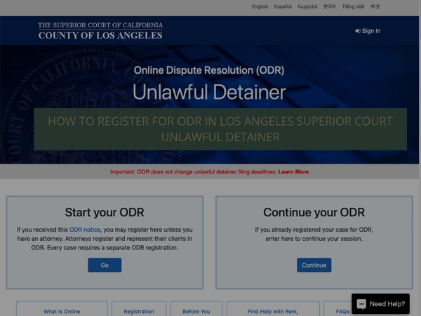 LA UD ODR - How to Register for ODR | fleeq.io
