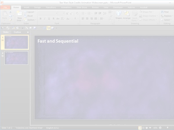 Star Wars Style Credits Animation in PowerPoint