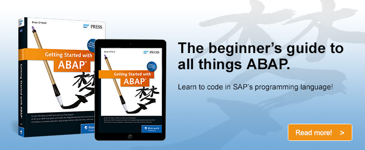 SAP Programming | SAP PRESS Books and E-Books