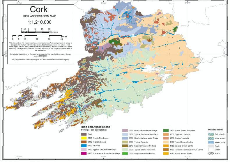 Co Cork: Diverse landscape with a variety of soils - Premium