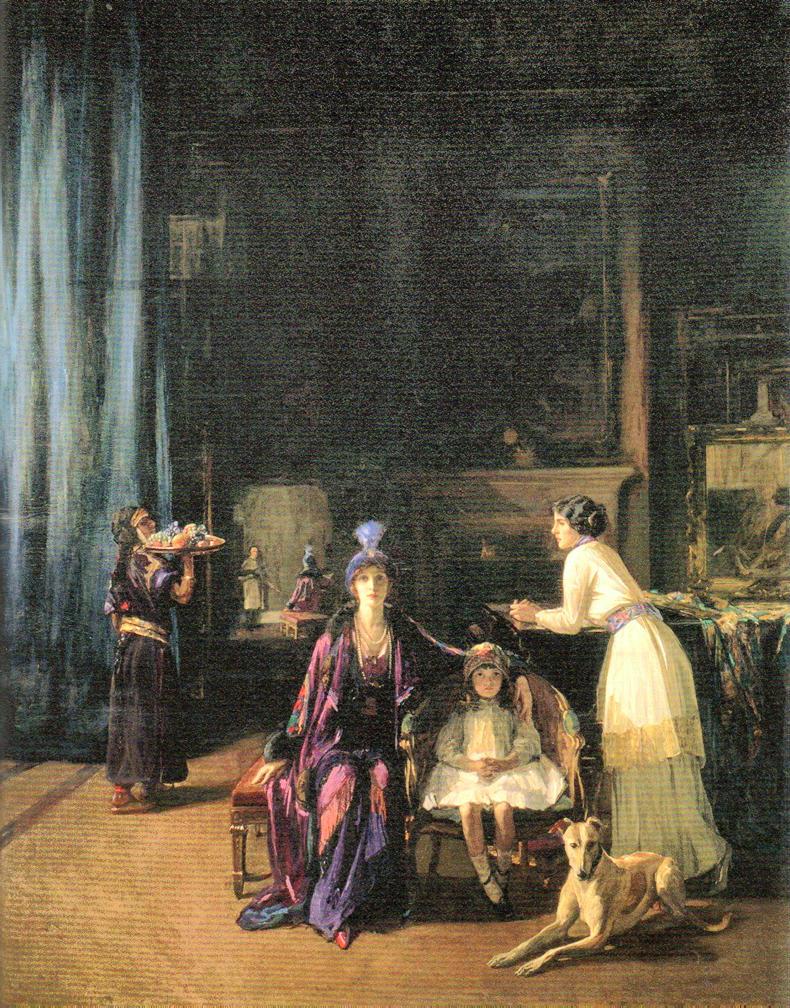 The Artist's Studio: Lady Hazel Lavery with her Daughter Alice and ...