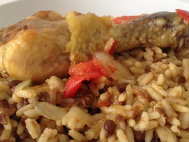 Riz lentilles antillais - Recette par Famoh