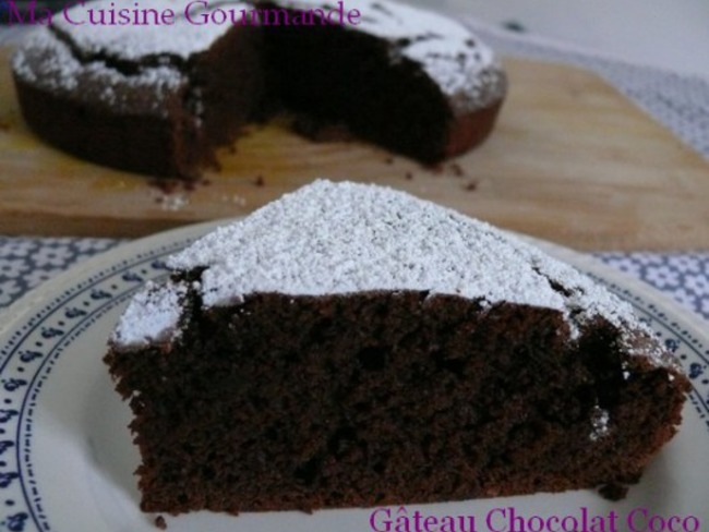 Gâteau Chocolat Coco - Recette par delf745