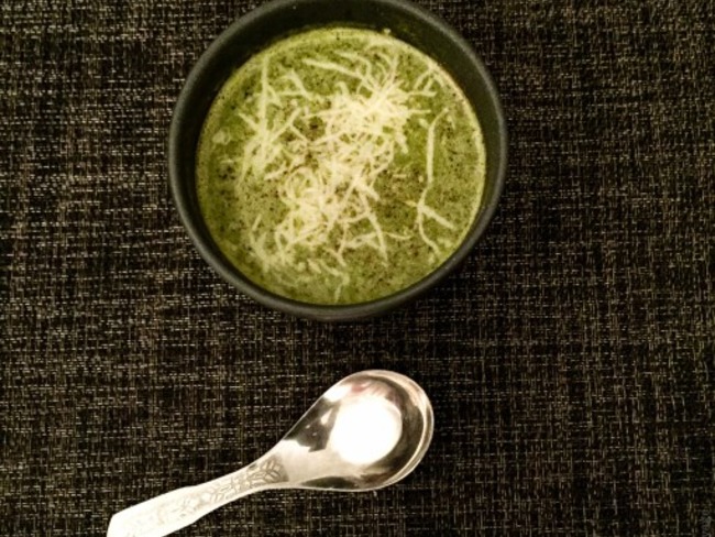 Joli velouté vert de fanes de navets - Recette par Lutsubo