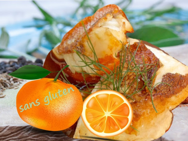Poisson en sauce au jus d'orange, fines herbes et épices (cuisine ...