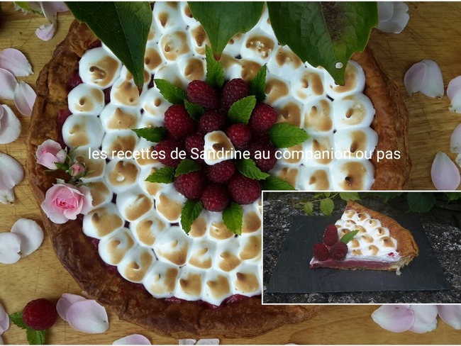 Tarte aux framboises meringuée et son curd de framboises - Recette par ...
