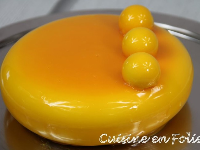Entremets fruits de la passion et glaçage miroir - Recette par CUISINE ...