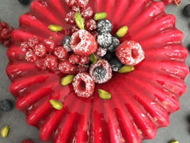Entremets Pistache et Fruits rouges - Recette par En-K de Gourmandises