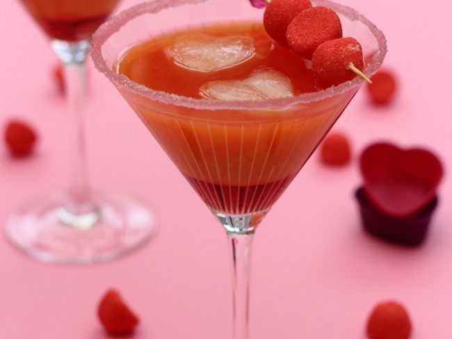 Cocktail de Saint-Valentin vodka et fraise Tagada - Recette par ...