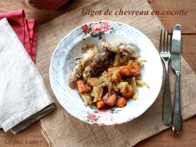 Gigot de chevreau en cocotte - Recette par Les filles, à table