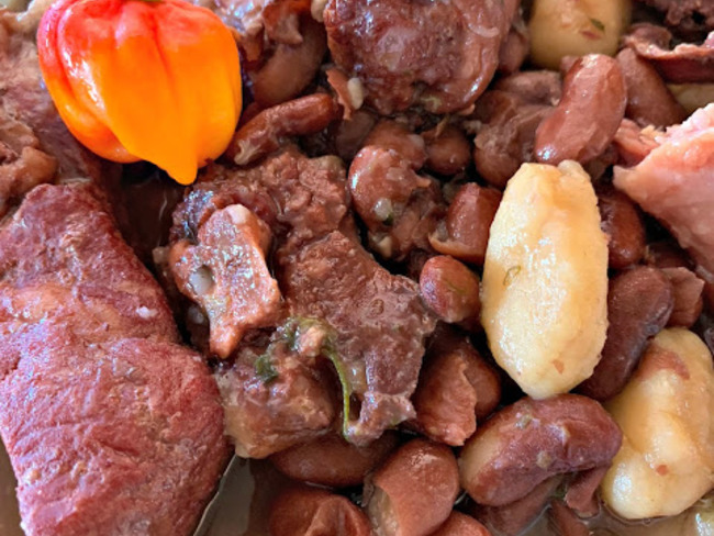 Les dombrés haricots rouges et viande salée - Recette par Sweet Kwisine