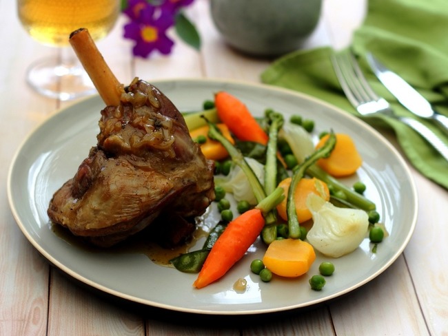 Souris d'agneau au cidre et miel - Recette par Amandine Cooking