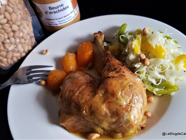 Poulet au beurre d'arachides rôti en papillote - Recette par Catalina ...