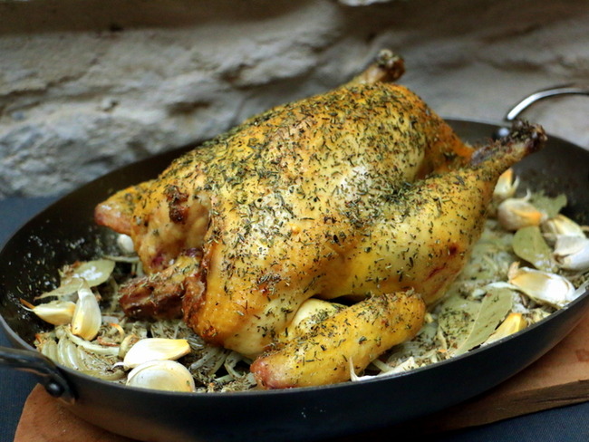 Poulet rôti cuisson basse température au four - Recette par Happy papilles