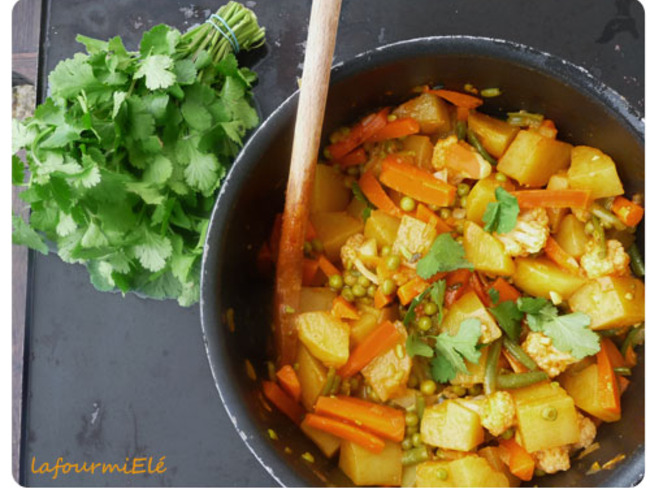 Curry de légumes - Recette par la Fourmi Elé