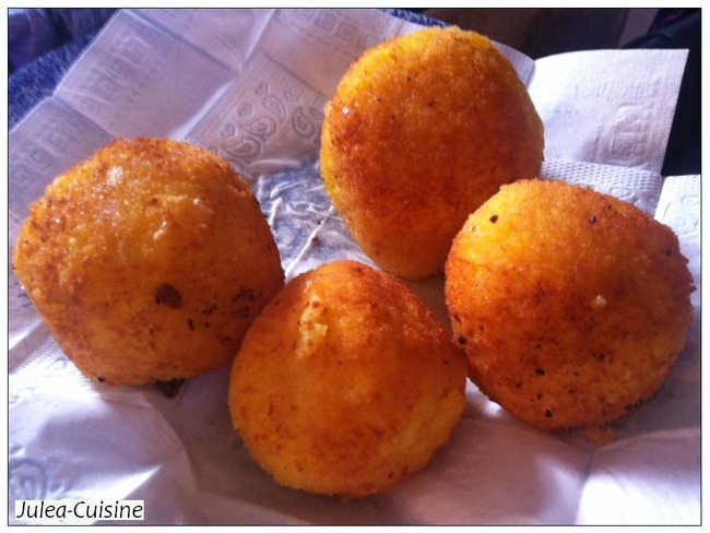 Arancini, boulettes de riz farcies - Recette par Julea Cuisine