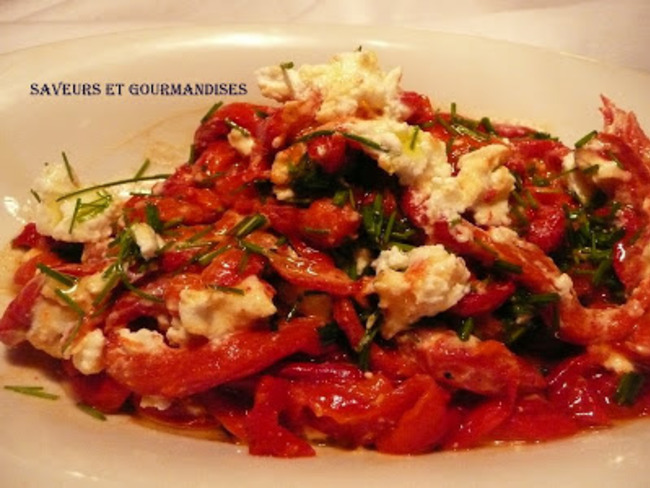 Poivrons rouges à la ricotta. - Recette par Nadji