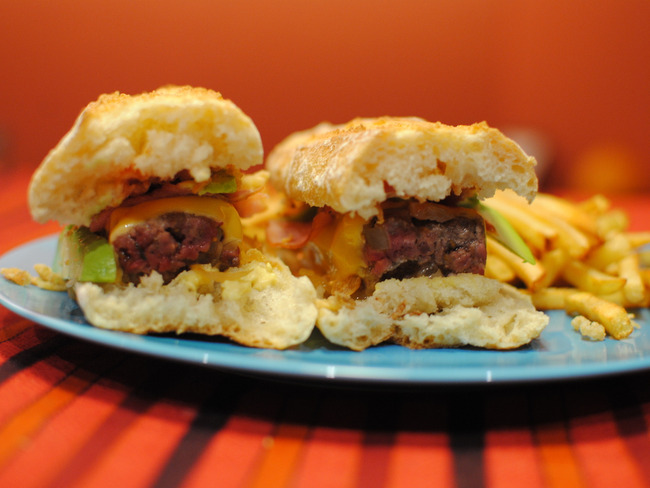 Burger baguette - Recette par MesGougèresAuxEpinards