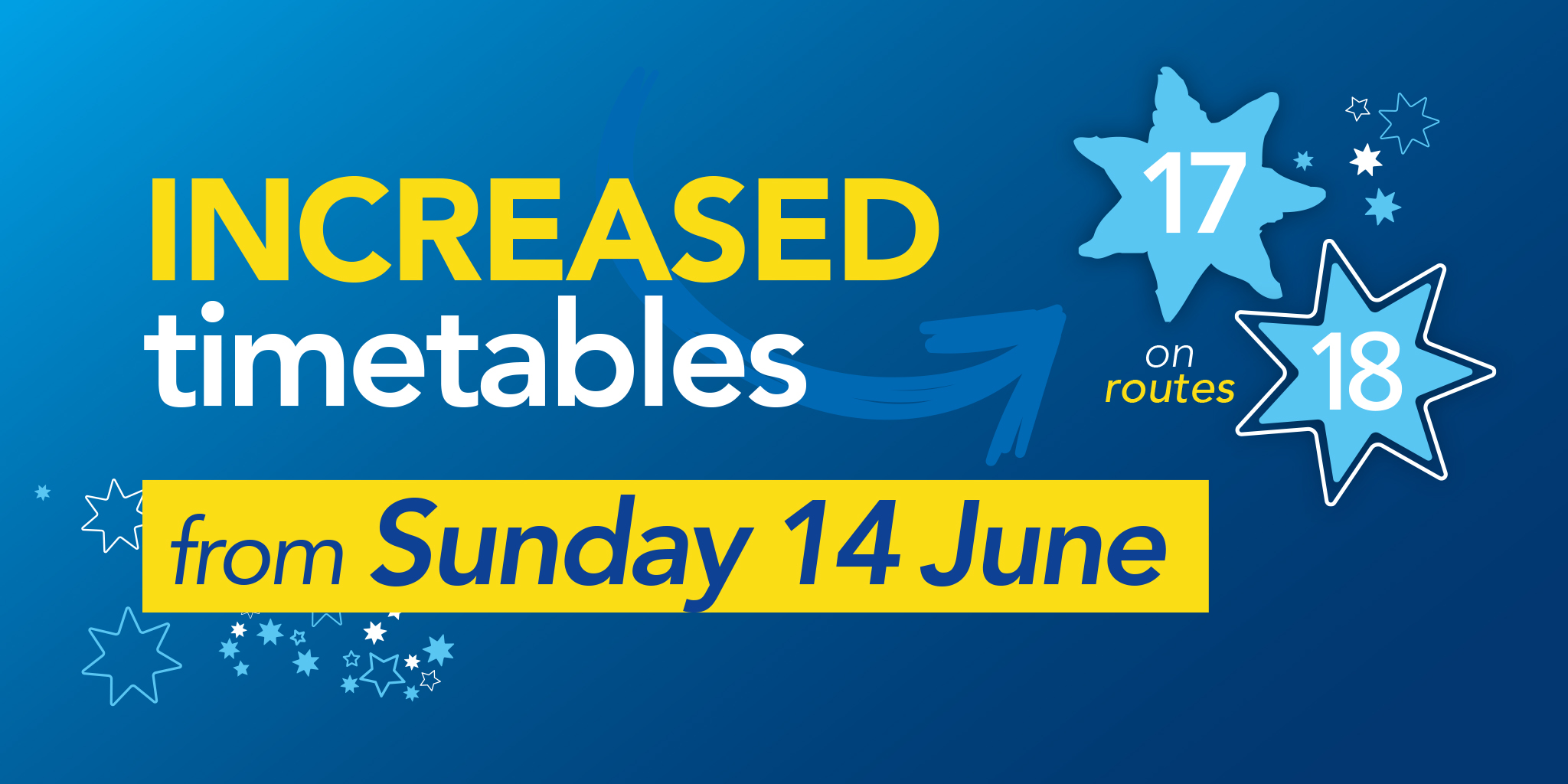 Increased 17 & 18 timetables from Sunday 14th June - Bluestar