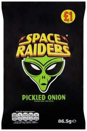 Space Raiders - Pickled Onion Flavour Crisps - 16 x 70g