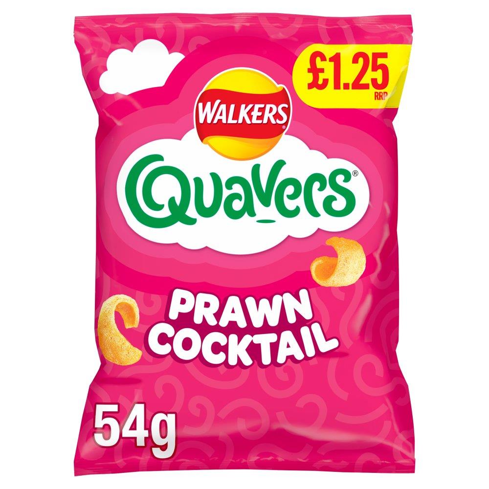 Walkers Quavers PRAWN COCKTAIL Crisps GRAB Snacks 54g Bags