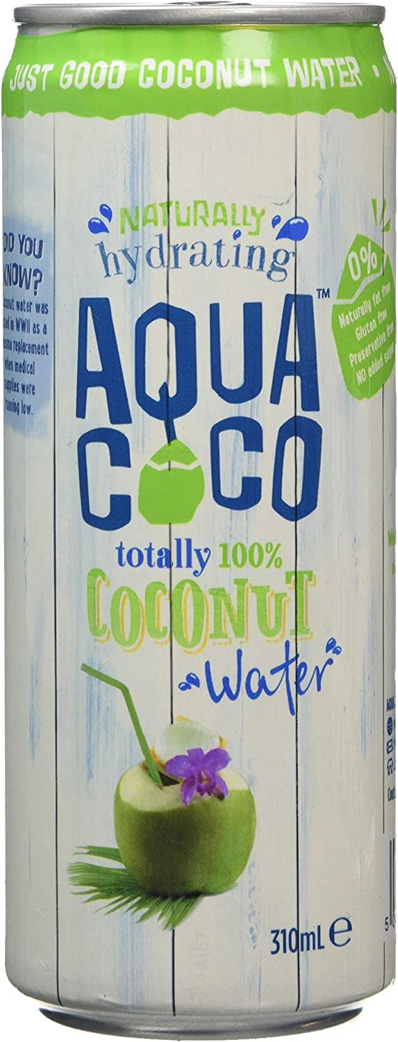 Aqua Coco Coconut Water Cans 24x310ml